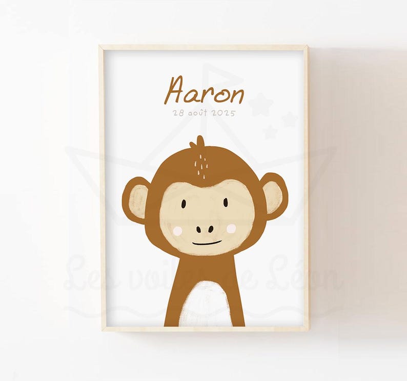 Jungle Poster for Children, Monkey, 30x40cm, Baby Room Wall Decoration ...
