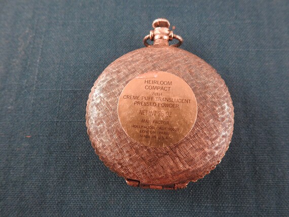 Vintage Max Factor Compact, Heirloom Pocket Watch Sty… - Gem