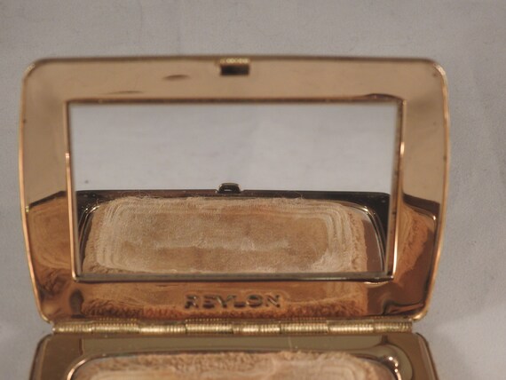 Vintage Revlon Compressed Powder Compact With Mirror - Gem
