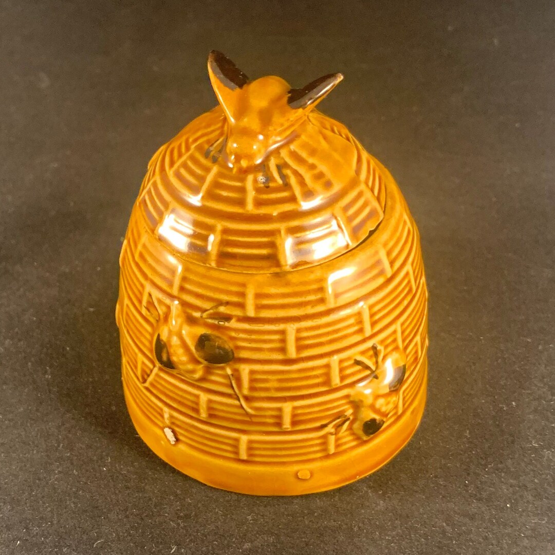 Vintage Beehive Shaped Ceramic Honey Jar - Etsy