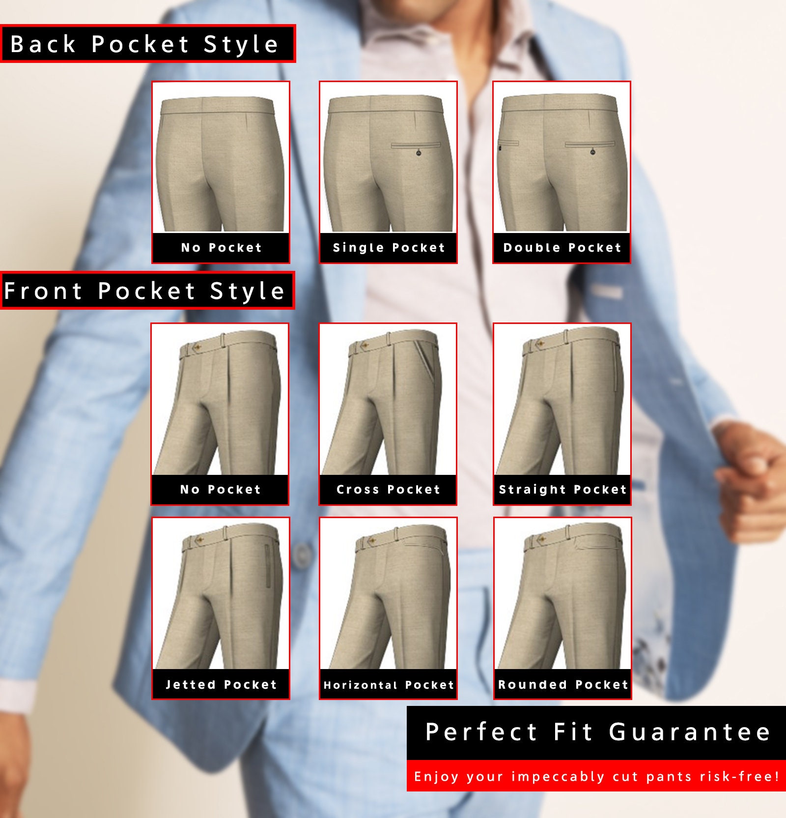 3 X Custom Made Trousers/pants/slacks Chequered/solid/stripe Business ...