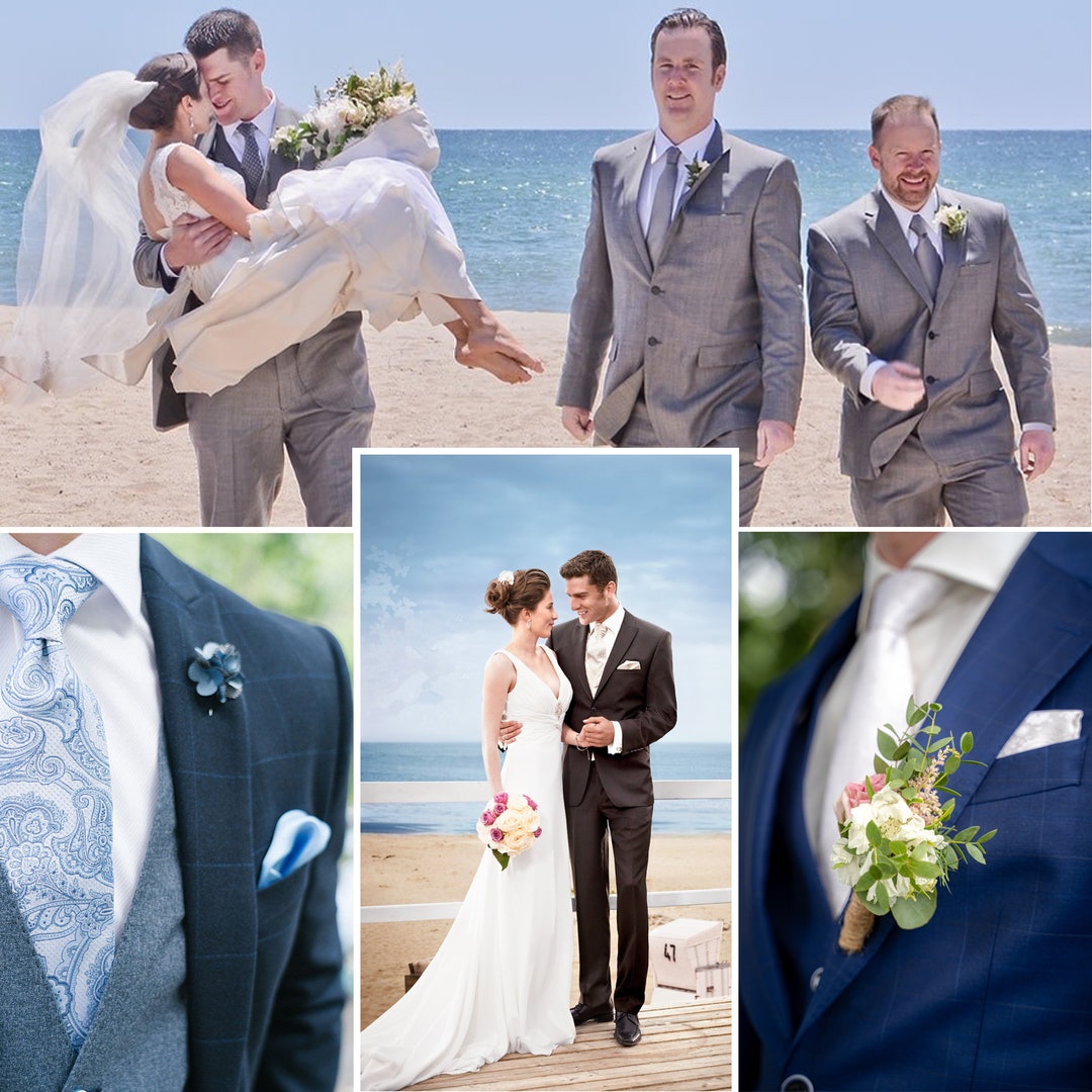 Wedding Party Suits Group DEAL Men Custom Made Groom & Groomsman Suits ...
