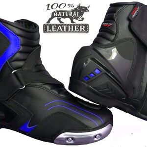 Handmade Motorcycle Boots, Custom Made Motorbike Racing Motogp Leather ...