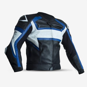 Handmade Motorbike Jacket - Custom Made Motorcycle Racing Biker Leather ...