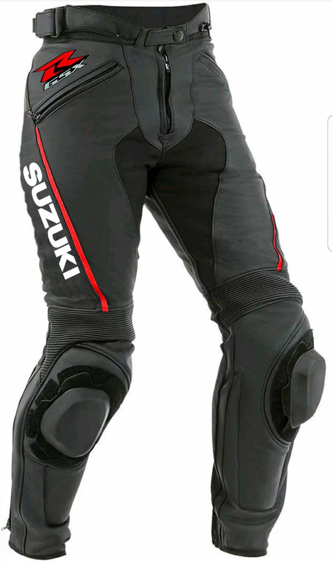 Handmade Motorbike Leather Pants, Motorcycle Racing Riding Pants With ...