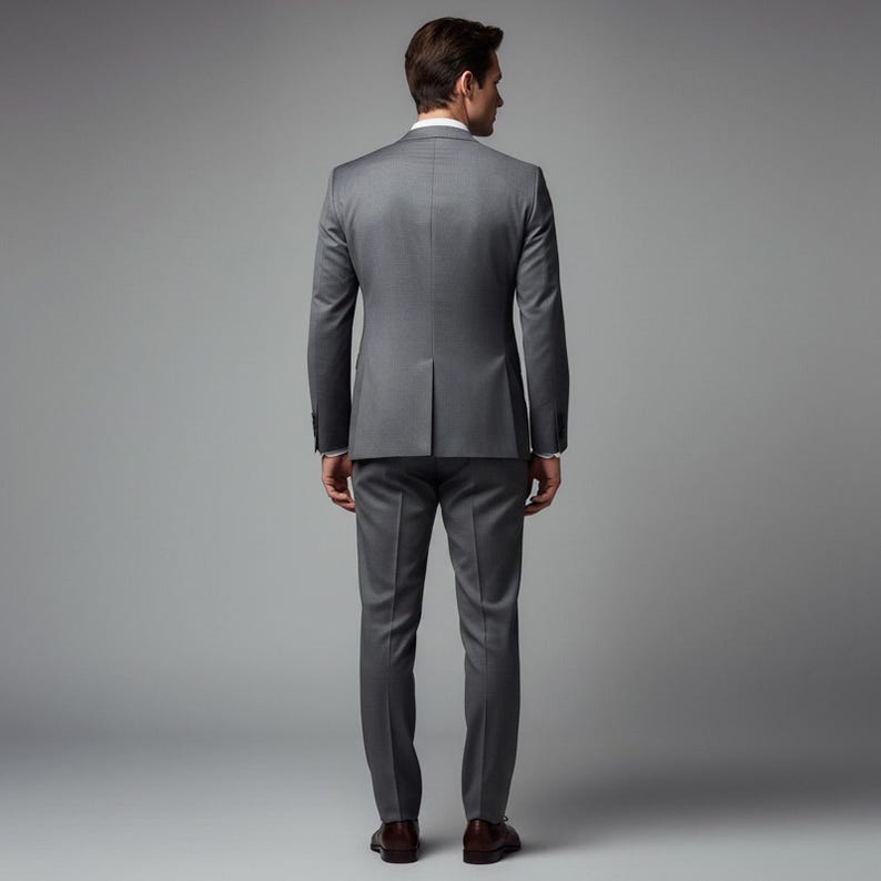 Men’s Suit Dark Grey | Made to Measure Wedding Suit | Bespoke 2 or 3 ...