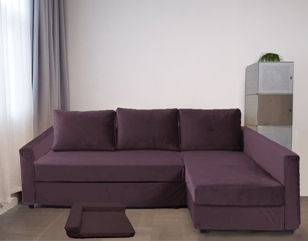 MANSTAD Corner Sofa-bed With Storage Cover, Custom Made Slipcover to ...