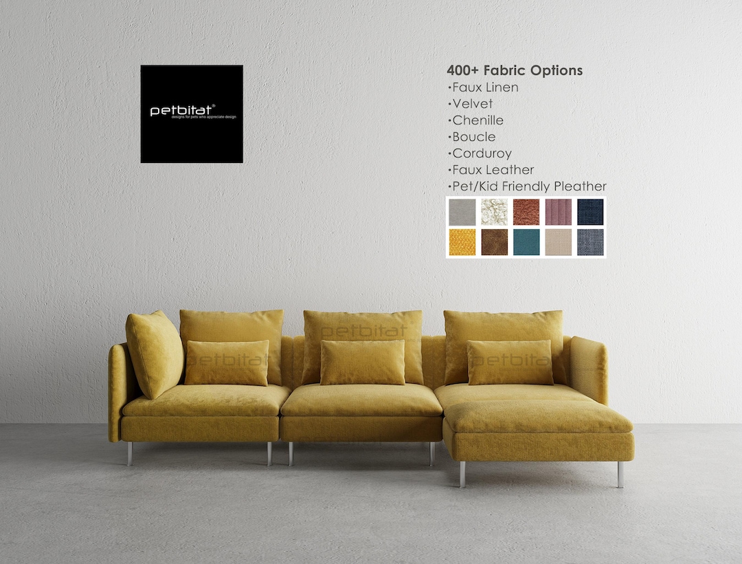 SODERHAMN Cover, SODERHAMN 4-seat Sofa With Chaise Longue, Custom Cover ...