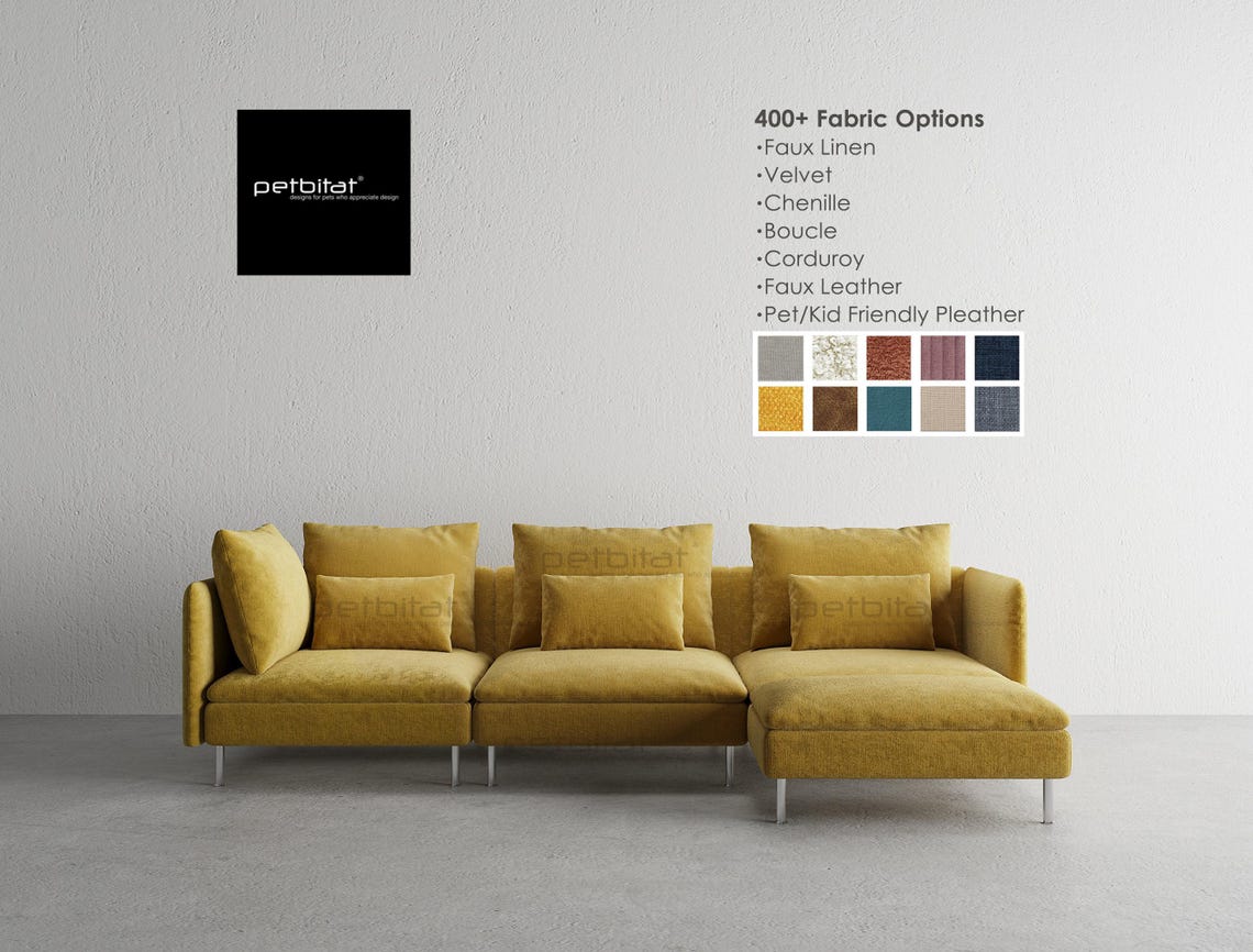 SODERHAMN Cover, SODERHAMN 4-seat Sofa With Chaise Longue, Custom Cover ...