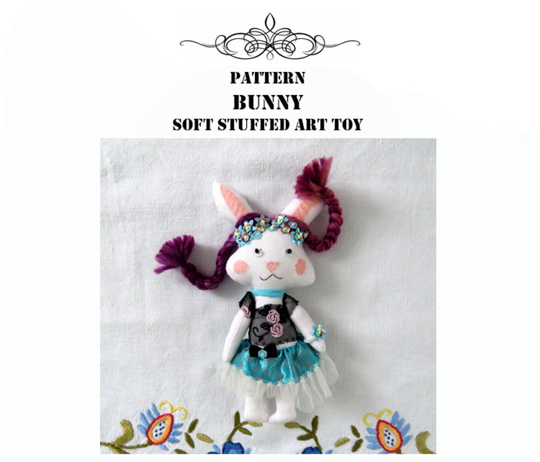 PDF Pattern Rabbit, Rag Rabbit Sewing Pattern, Soft Stuffed Rabbit, DIY ...