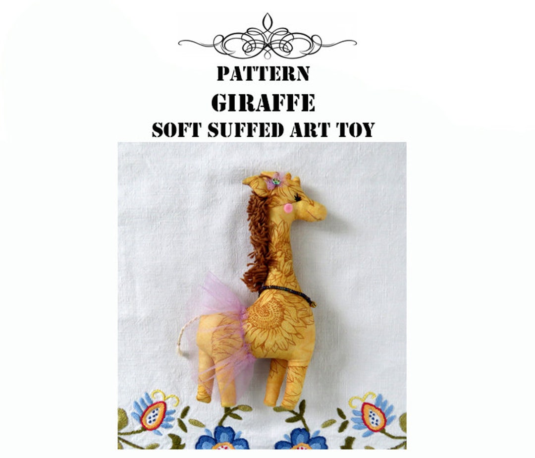 PDF Pattern Giraffe, Rag Giraffe Sewing Pattern, Soft Stuffed Giraffe ...