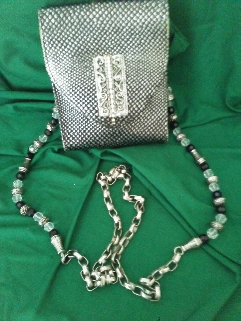 Nina Arjani Bejeweled Silver and Snake Scale Crossbody Evening - Etsy