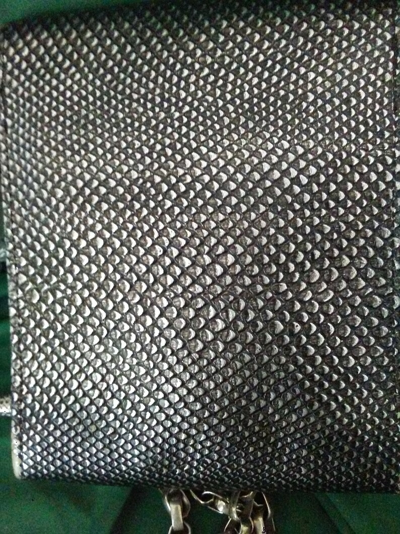 Nina Arjani Bejeweled Silver and Snake Scale Crossbody Evening Bag - Etsy