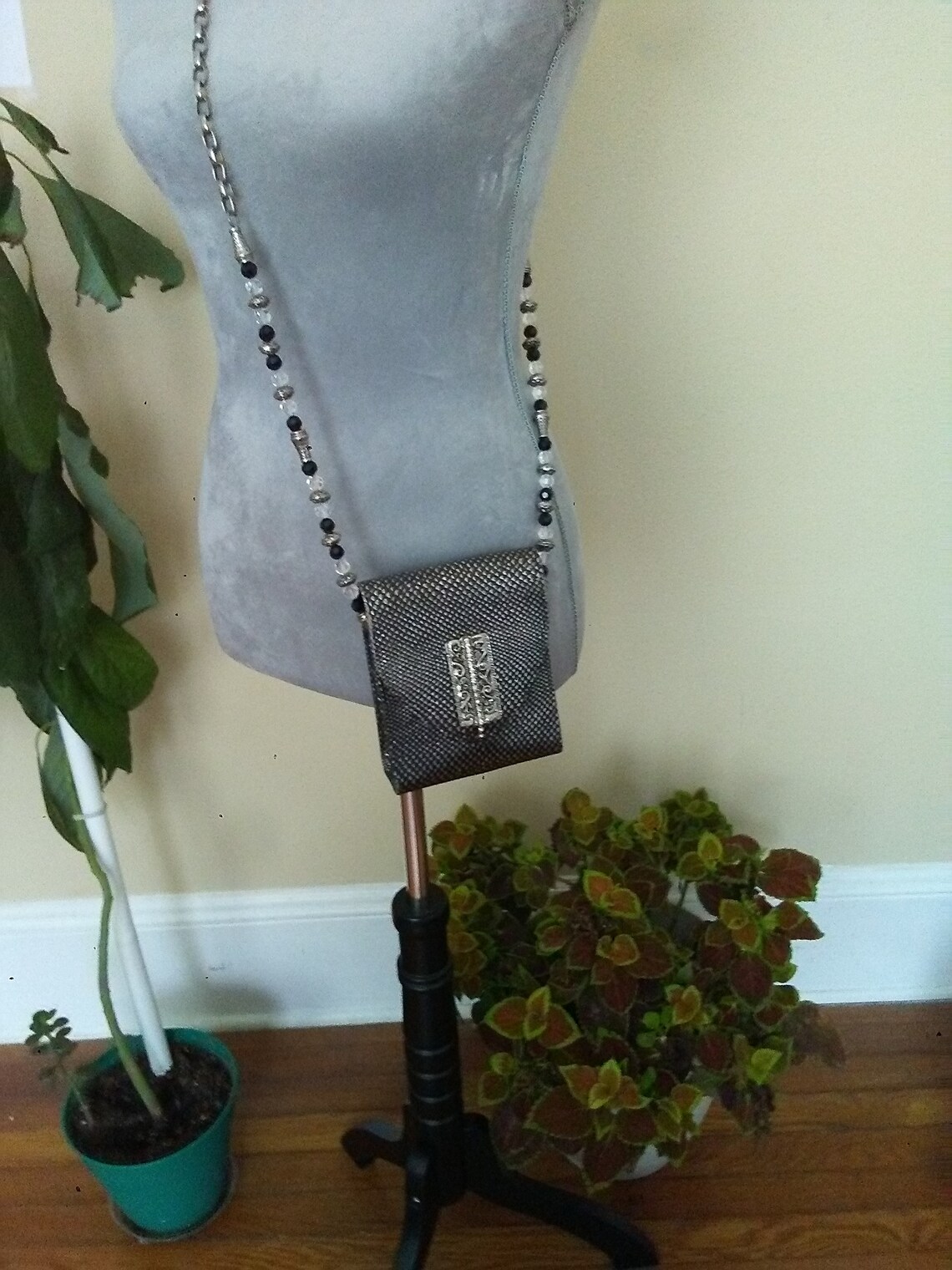 Nina Arjani Bejeweled Silver and Snake Scale Crossbody Evening - Etsy