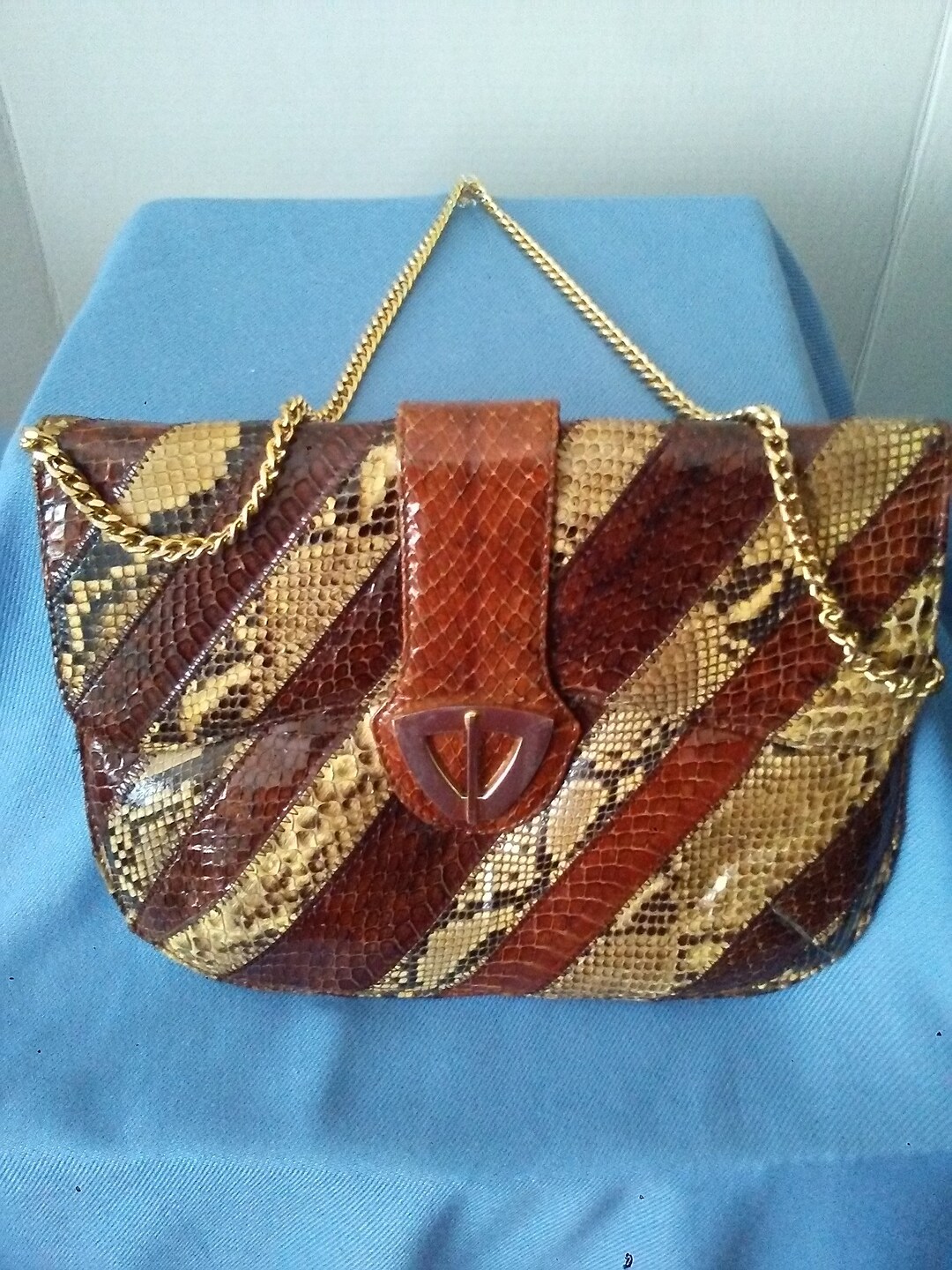 Vintage Susan Gail Genuine Snakeskin Shoulder- Clutch Purse - Etsy