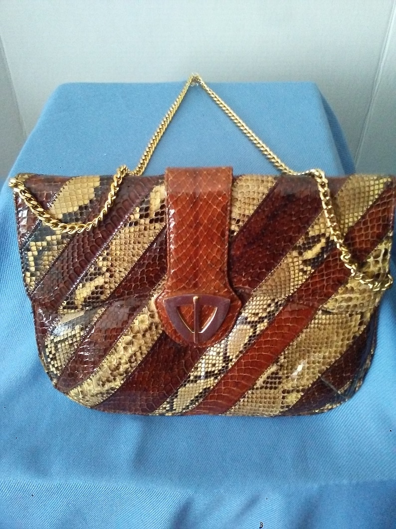 Vintage Susan Gail Genuine Snakeskin Shoulder- Clutch Purse - Etsy