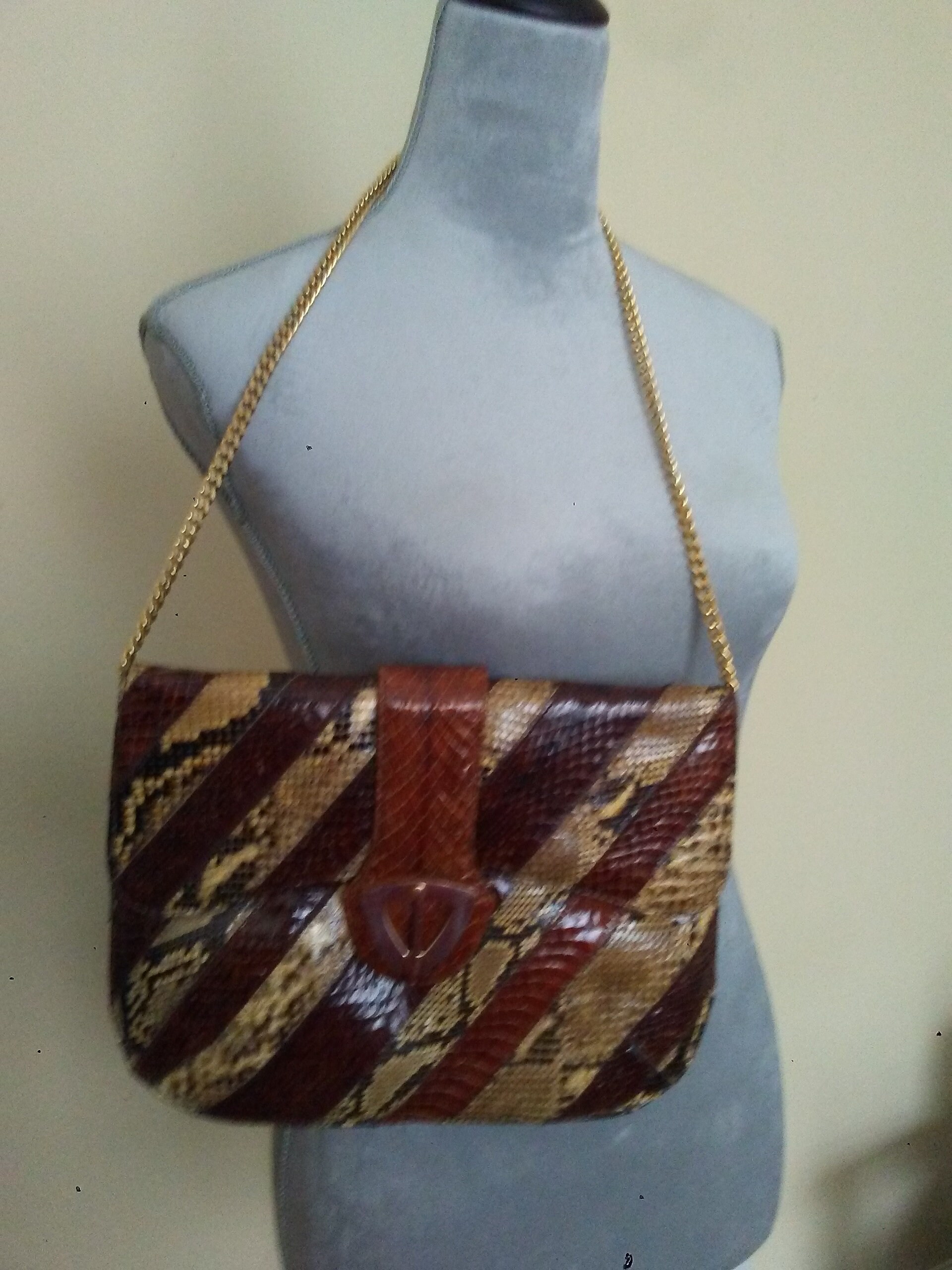 Vintage Susan Gail Genuine Snakeskin Shoulder- Clutch Purse - Etsy