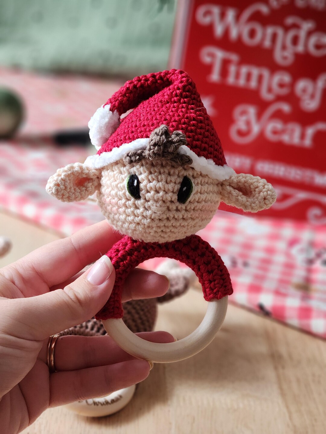 Christmas Elf Rattle Babies First Christmas Baby Gift Newborn Keepsake ...