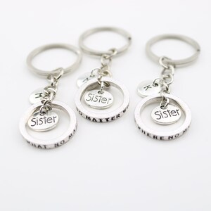 Personalized Sister Keychain Set for 3: Matching Initial Jewelry - Etsy
