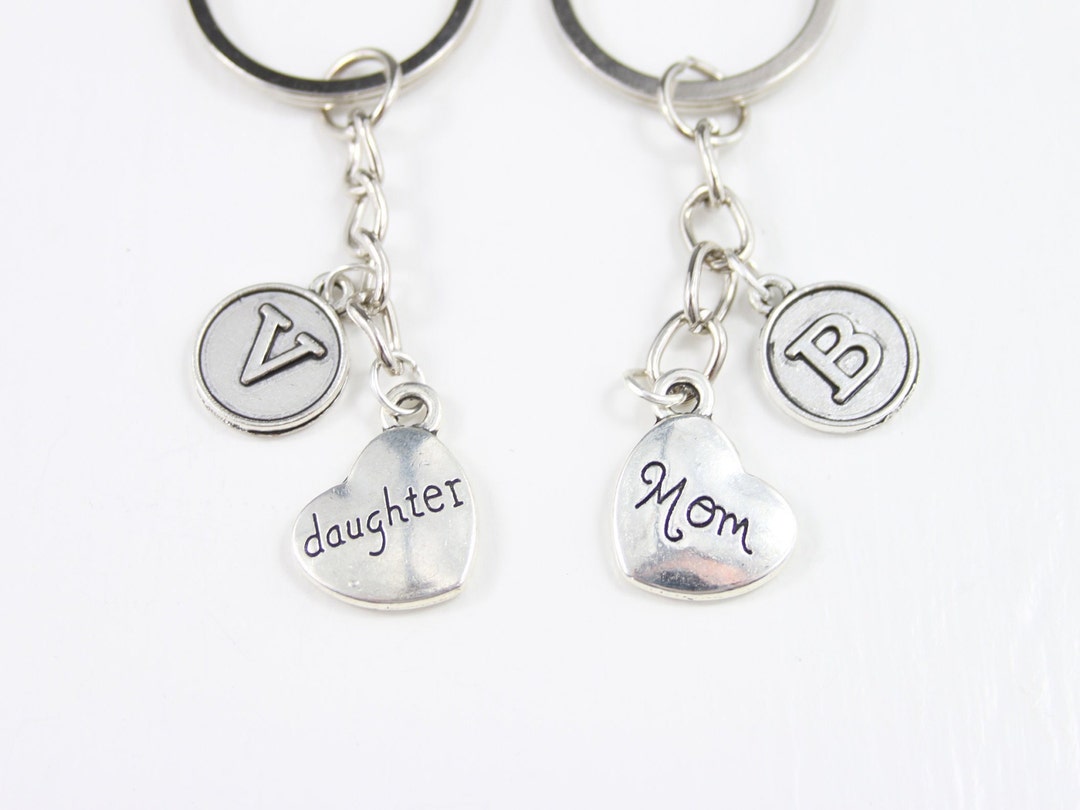 Mom Daughter Keychain Set, Key Chains for 2, Daughter Key Ring, Mom ...