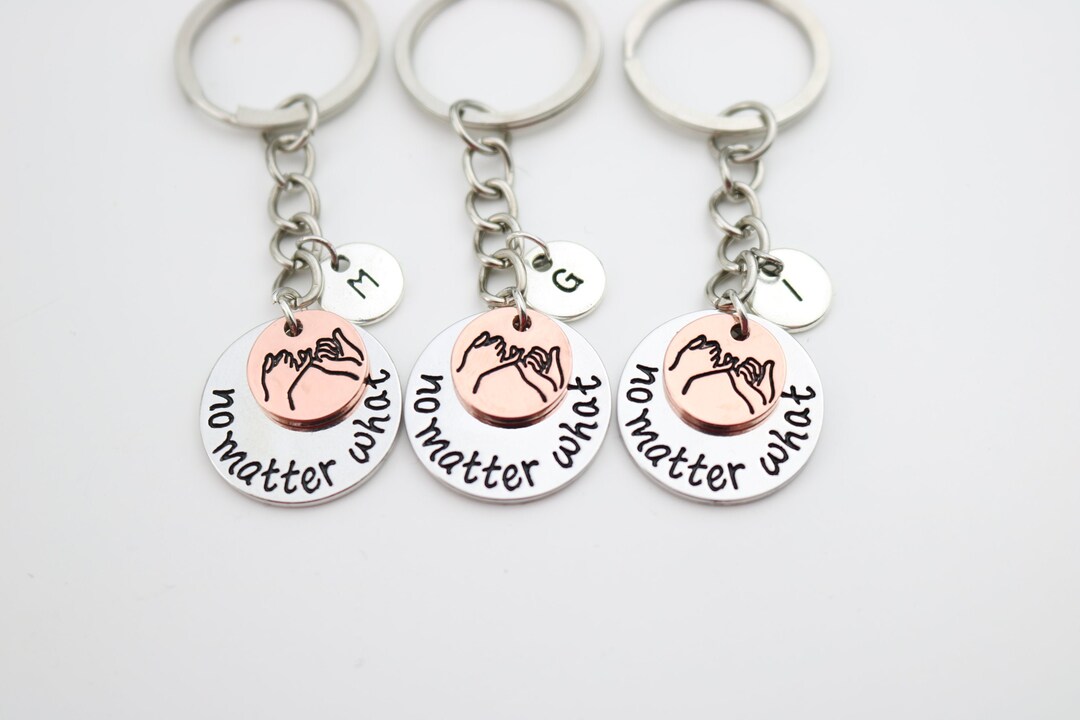 3 Best Friends Keychains, Pinky Promise Matching Keychains ...