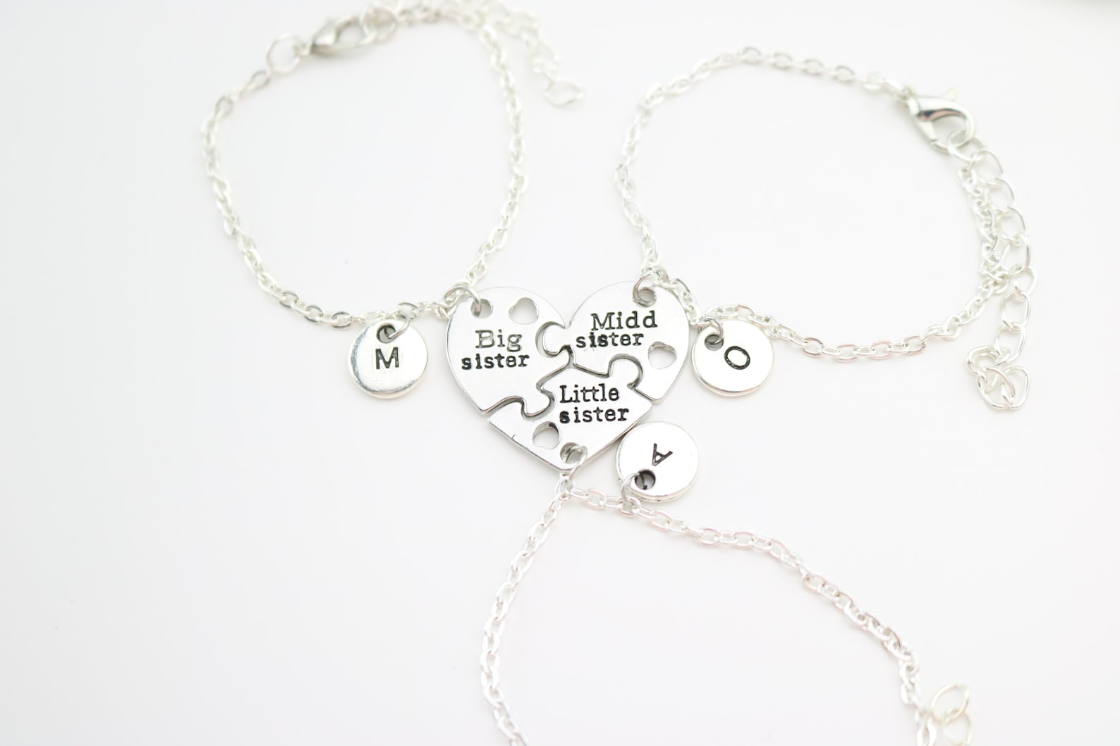 3 sister gifts Three sisters bracelets Matching jewelry set | Etsy