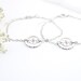 2 Bridesmaid Anklets, Matching Anklets Set of 2, Ring Jewelry, Compass ...