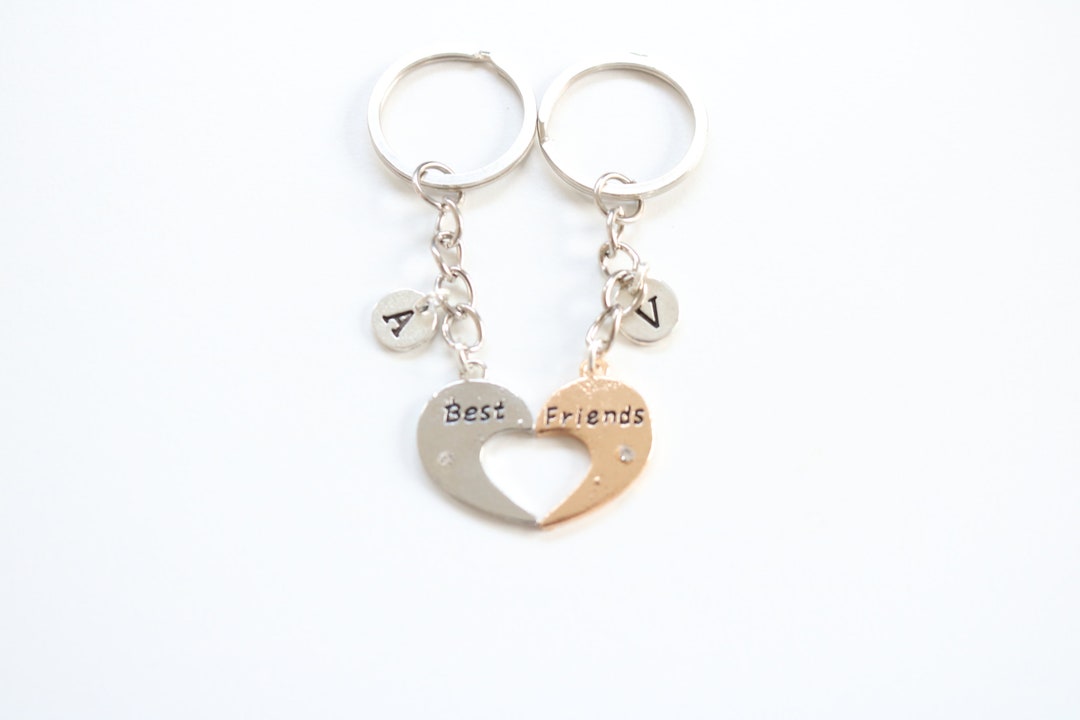 2 BFF Keychains for Best Friends, Personalized Friendship Gift, Bestie ...