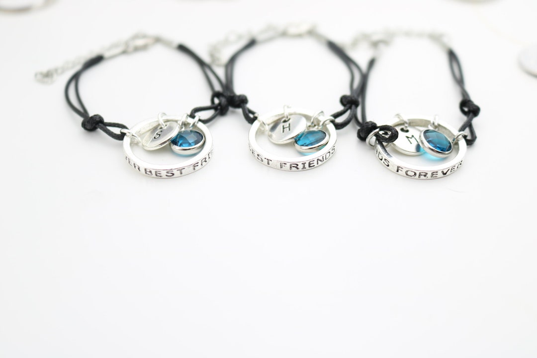 3 Best Friend Bracelets, 3 BFF Gift, Unique Gift Set of 3, Three Friend ...