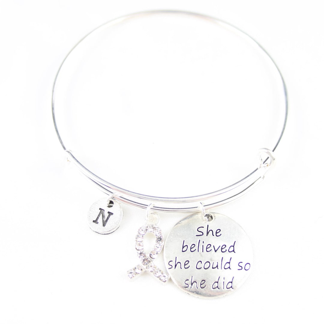 Cancer Survivor Bracelet for Best Friend, Cancer Free Bangle, Recovery ...