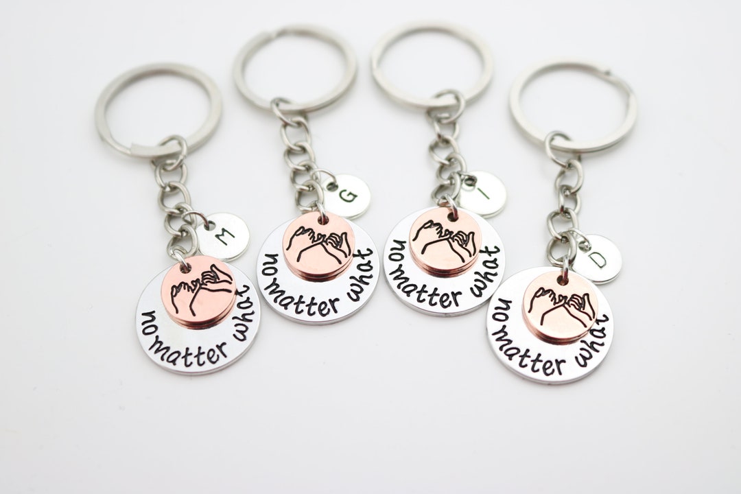 Friend Keychain Gift Set of 4, BFF Gifts, 4 Long Distance Friends ...