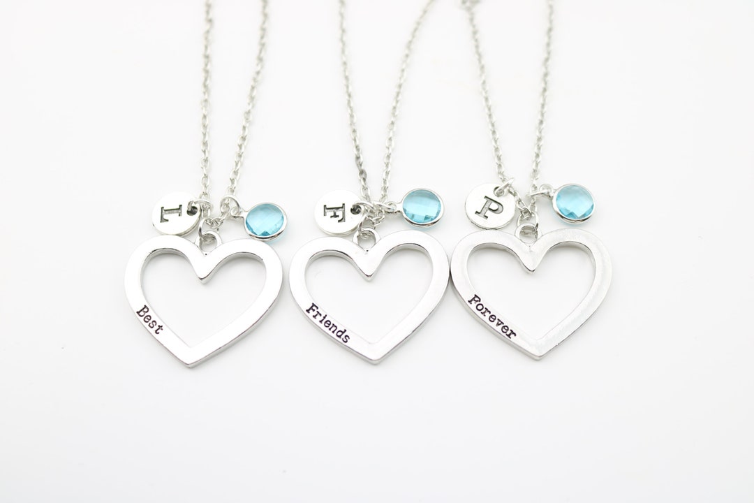 3 Best Friend Gifts, Best Friends Forever Gifts, Three Friend Necklace ...