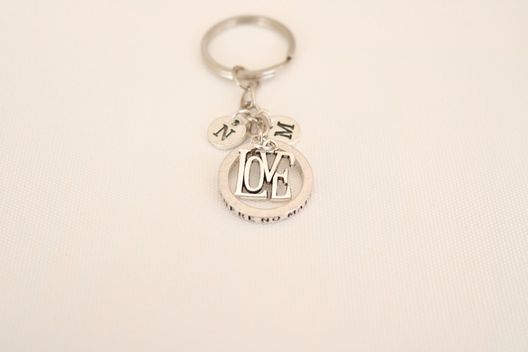 Personalized Couples Keychain: Initial Charms, Love Token - Etsy