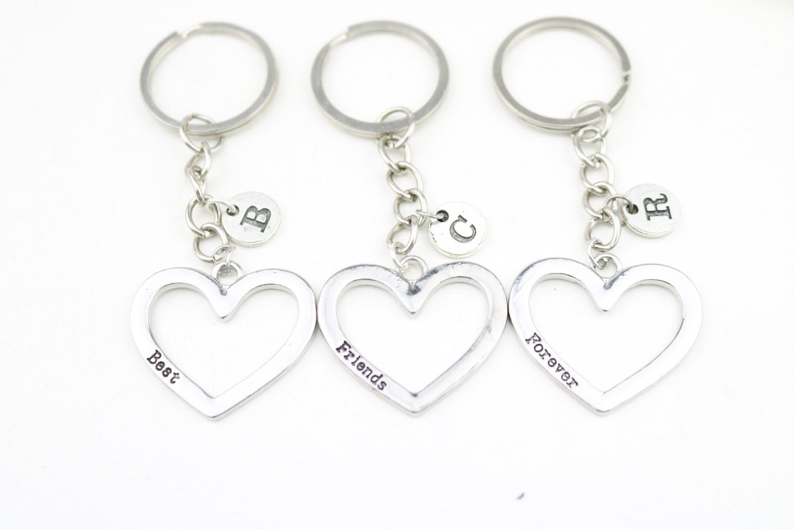 3 Friend Keyring Set Matching Keychains for 3 Best Friends 3 - Etsy
