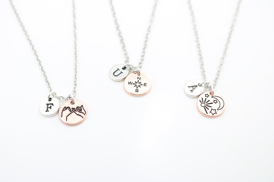 Friendship Necklaces for 3, Three Best Friends Gifts, Personalized ...