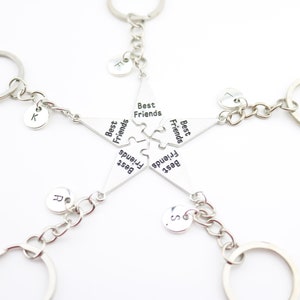 5 Friends Key Rings, Matching BFF Keychains for 5, Matching Key Ring ...