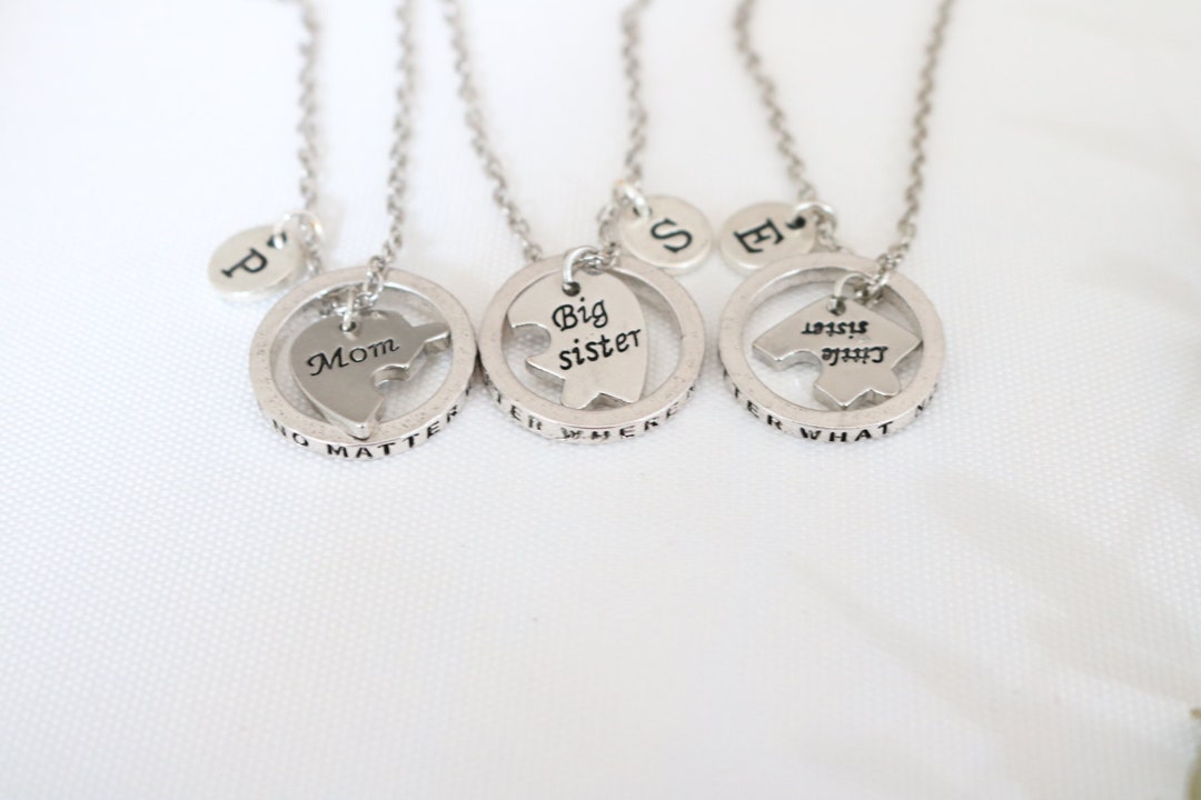 Mom and Daughter Matching Necklaces: Personalized Family Jewelry - Etsy