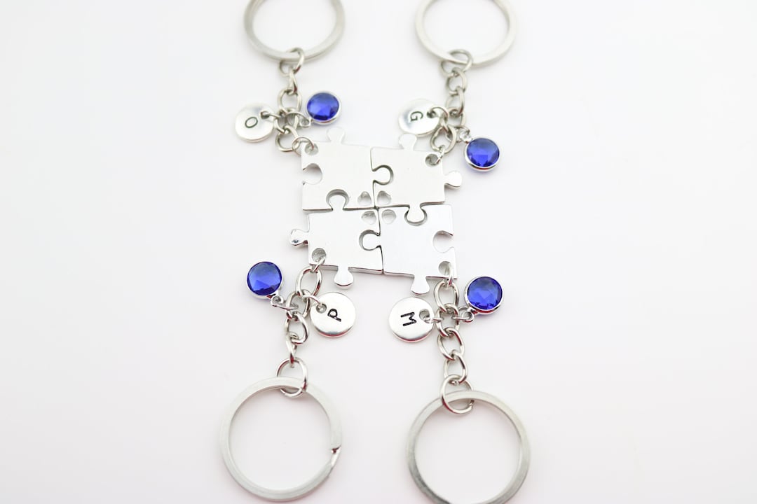 Matching Puzzle Key Ring Set of 2 3 4 5 6 7 8 9 10, Best Friend Gifts ...