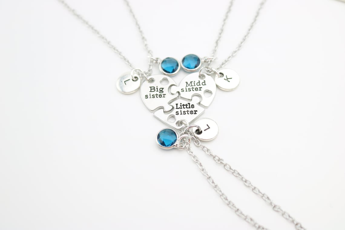 3 Sister Gifts Matching Necklace for Sisters Set of 3 Three - Etsy