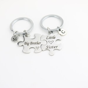 Big Brother Little Sister Keychain Set: Personalized Sibling Gift - Etsy