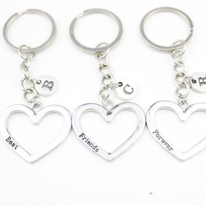 3 Friend Keyring Set, Matching Keychains for 3 Best Friends, 3 BFF ...