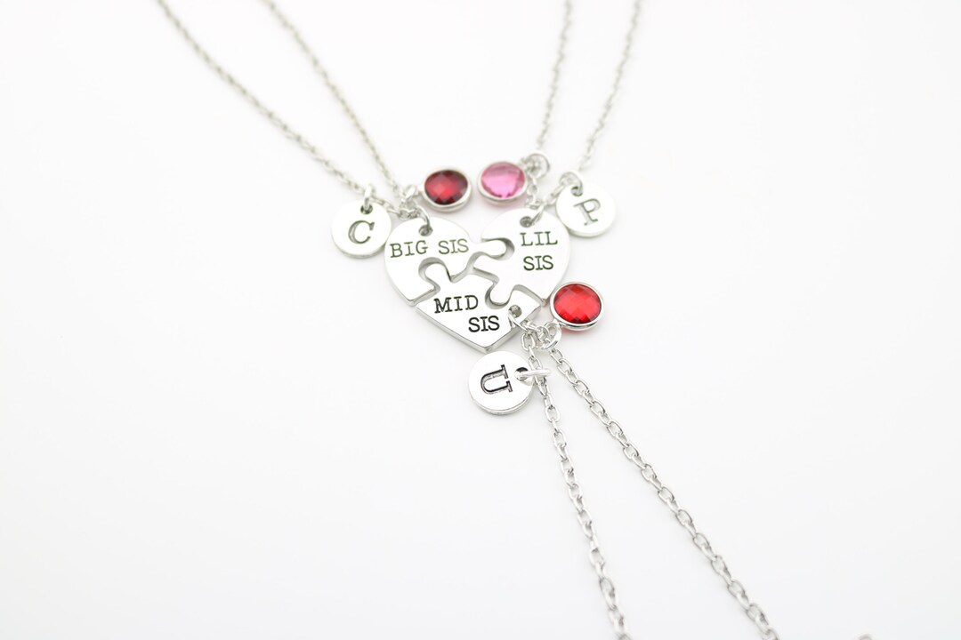 Matching Necklace for Sisters Set of 3, Sister Gifts, Three Sister ...