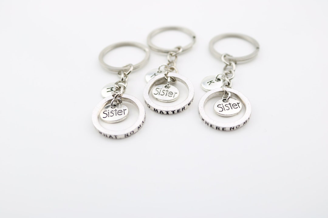 3 Sisters Keychains, Three Sister Gifts, 3 Daughters, No Matter ...