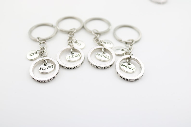 BFF Keychains for 4 Four best friend gift Matching set of 4 | Etsy
