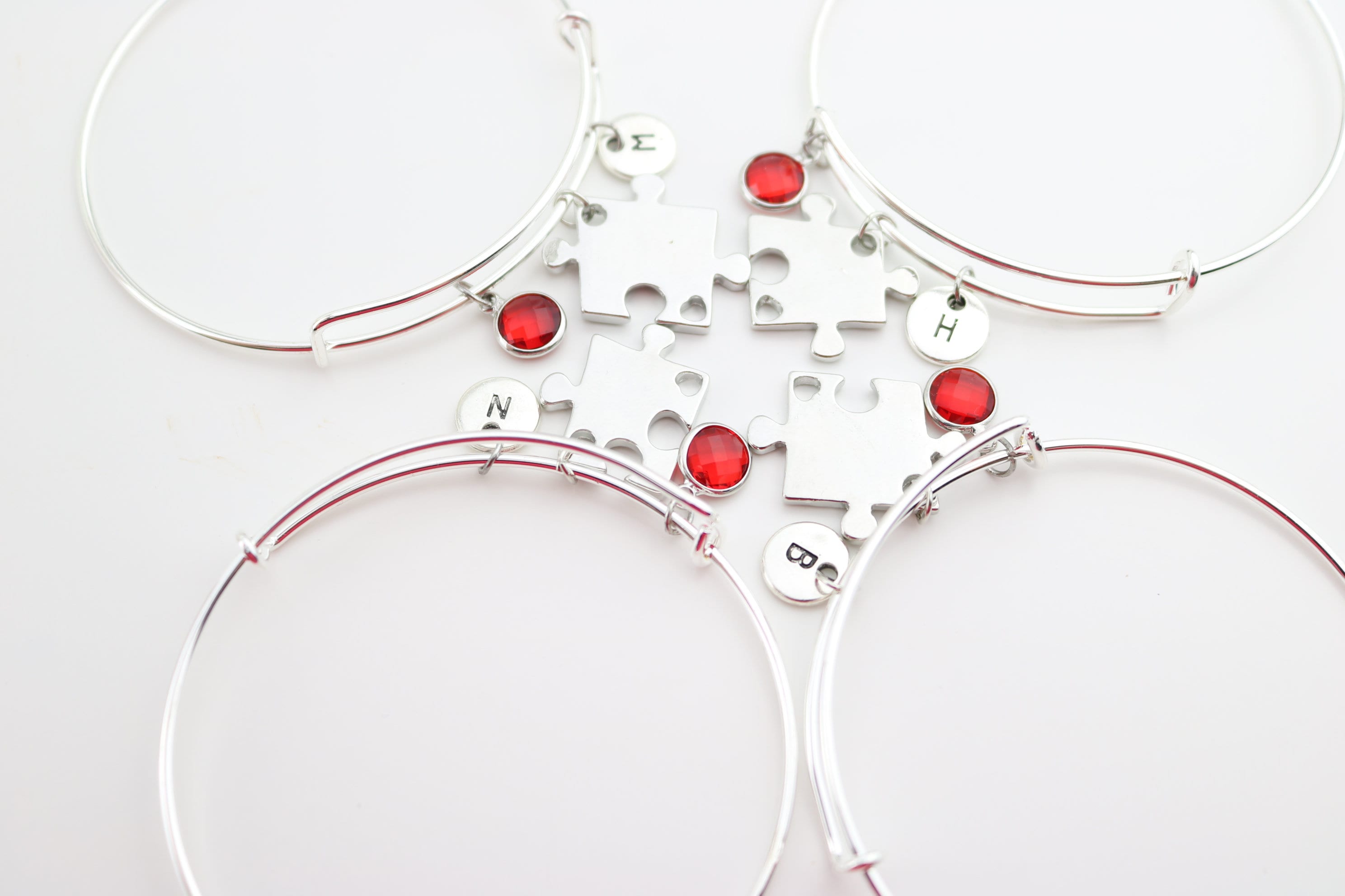 4 Friends Bracelets Matching Puzzle Piece BFF Bracelets for - Etsy UK