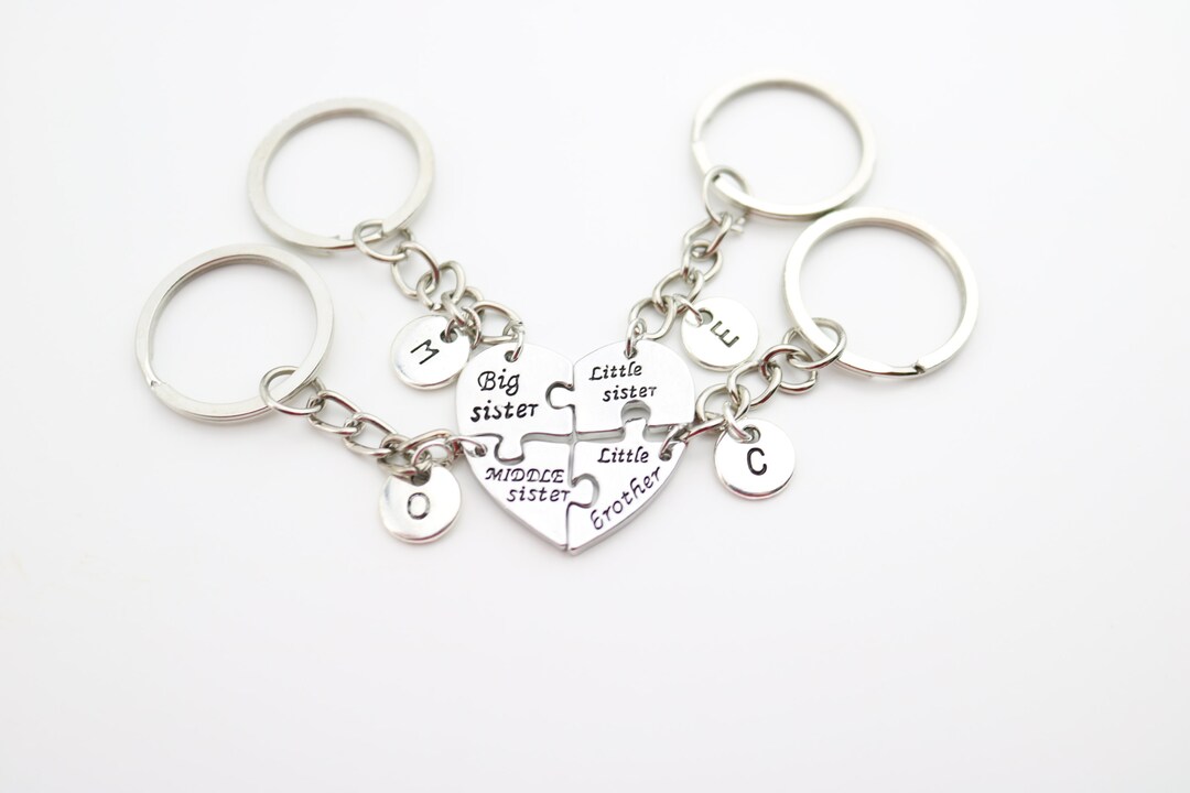 Family Keychains, Big Middle Little Sister Little Brother Gifts, Family ...