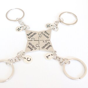 4 Best Friends Gifts, Matching Set for 4, Four Bff's Key Rings ...
