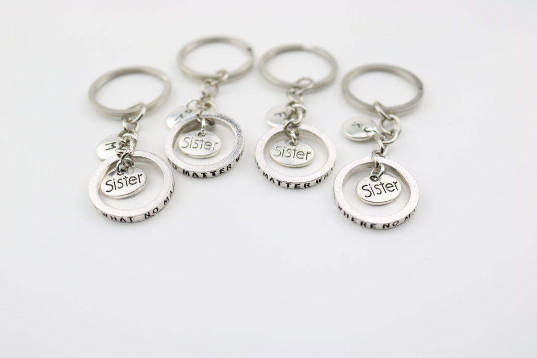 4 Sister Gifts, Four Sister Keychains, Long Distance, Moving Away ...