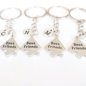 4 Best Friends Gifts, Matching Set for 4, Four Bff's Key Rings ...