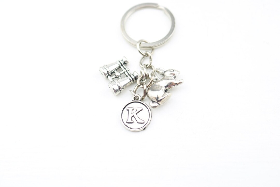 Rabbit Hunting Keychain: Personalized Hunter Gift With Binoculars - Etsy